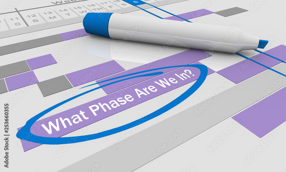 What Phase Are We In Stage Gantt Chart 3d Illustration Stock ...