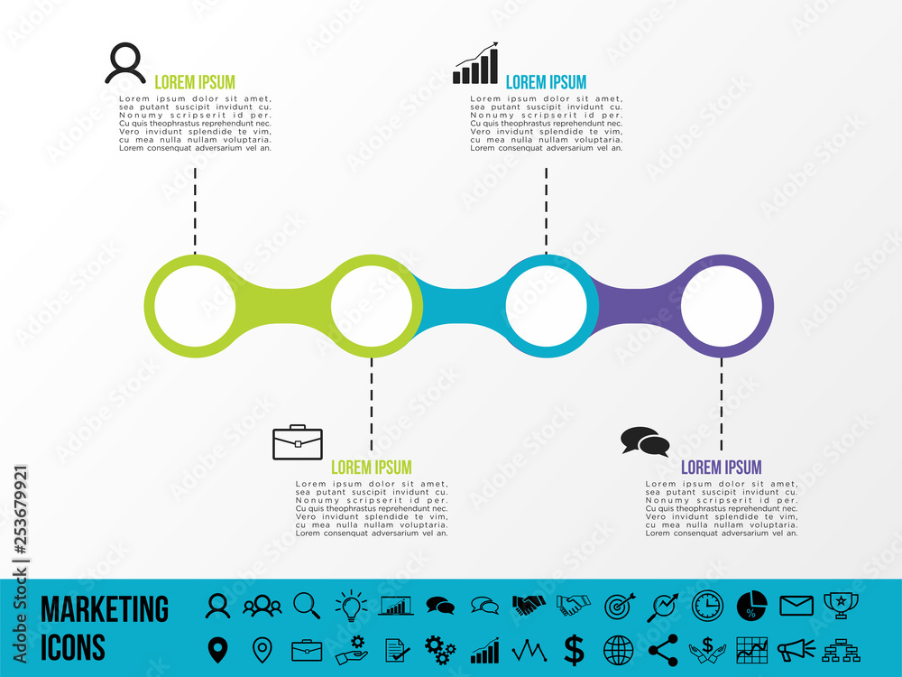 Modern Vector Infographics Elements Design Template. Business Data Visualization Infographics ...