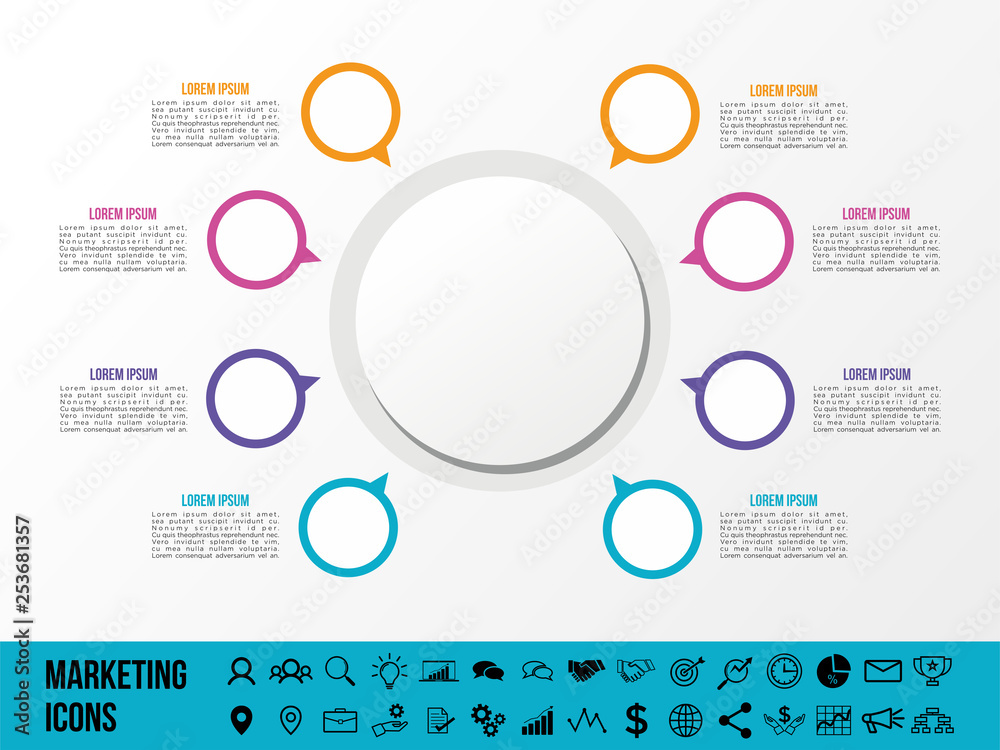 Modern Vector Infographics Elements Design Template. Business Data ...