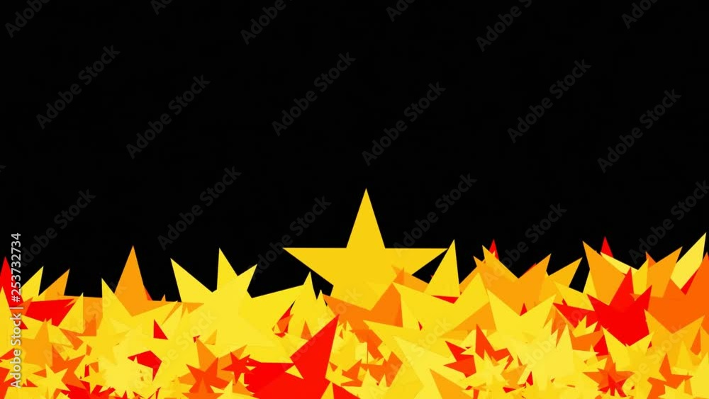 A cute nice transition animation of stars falling from the top of the ...