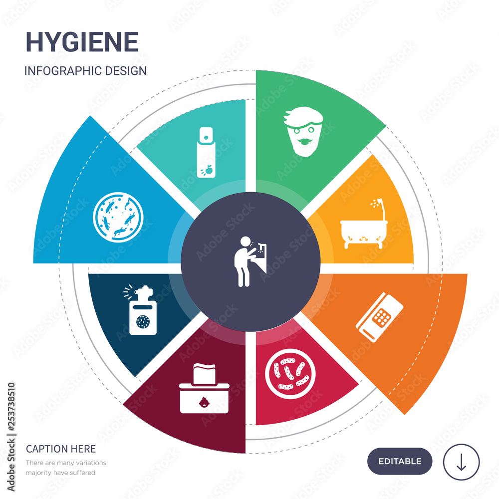set of 9 simple hygiene vector icons. contains such as ablution, air ...