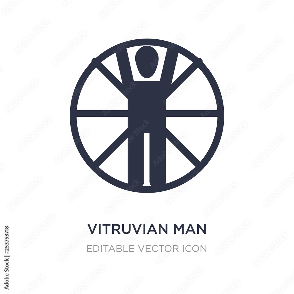 vitruvian man icon on white background. Simple element illustration ...