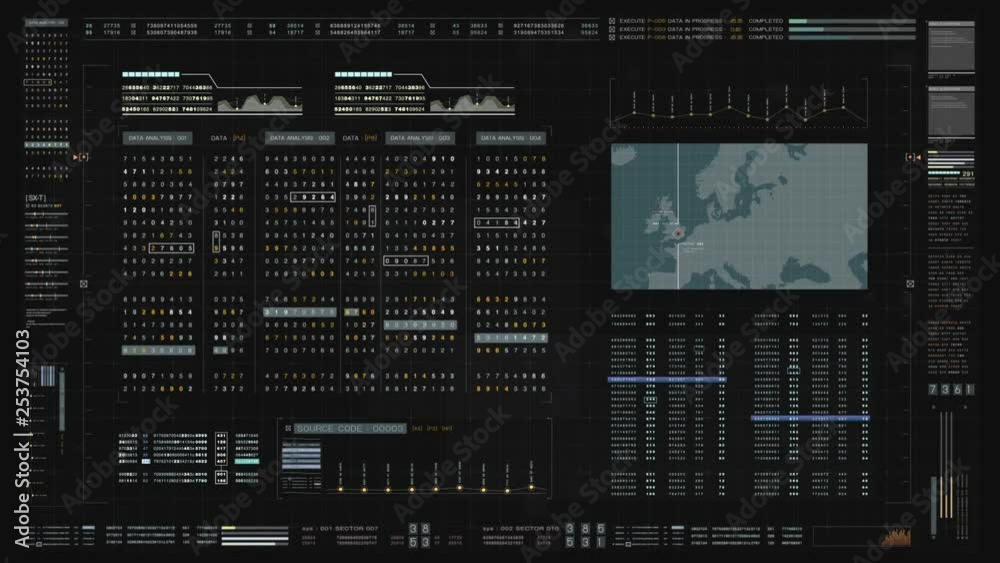 Advance motion graphic futuristic user interface head up display screen ...