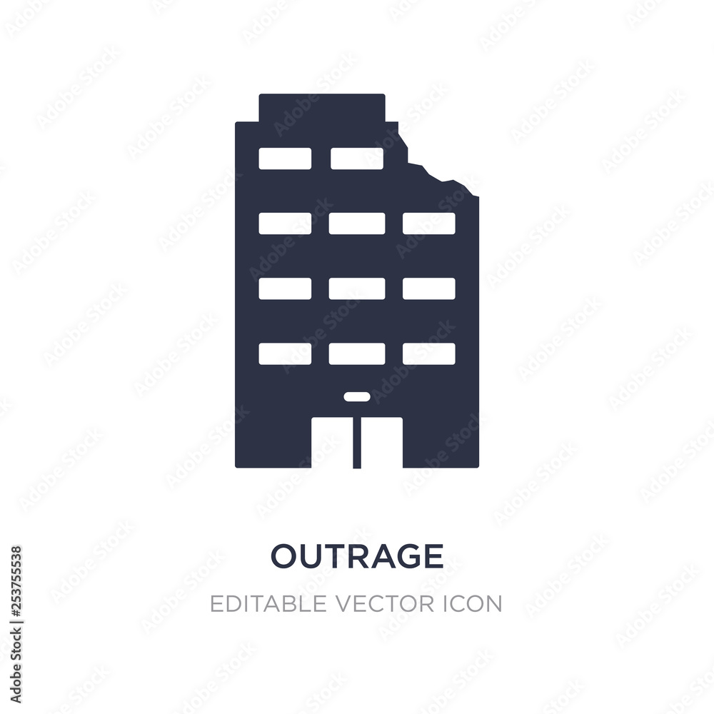 outrage icon on white background. Simple element illustration from ...