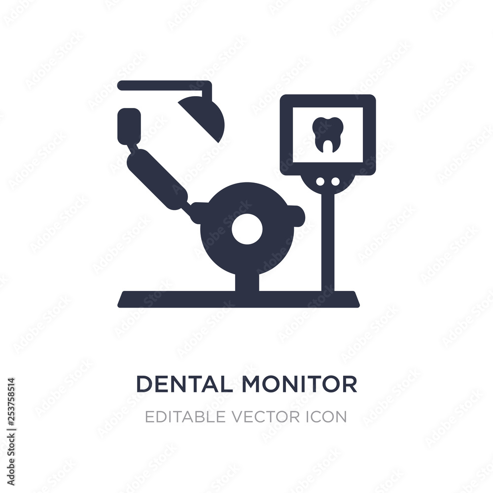 dental monitor icon on white background. Simple element illustration ...