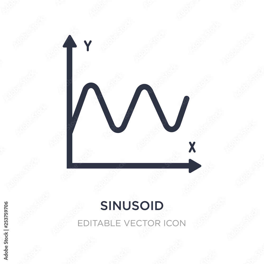 sinusoid icon on white background. Simple element illustration from ...