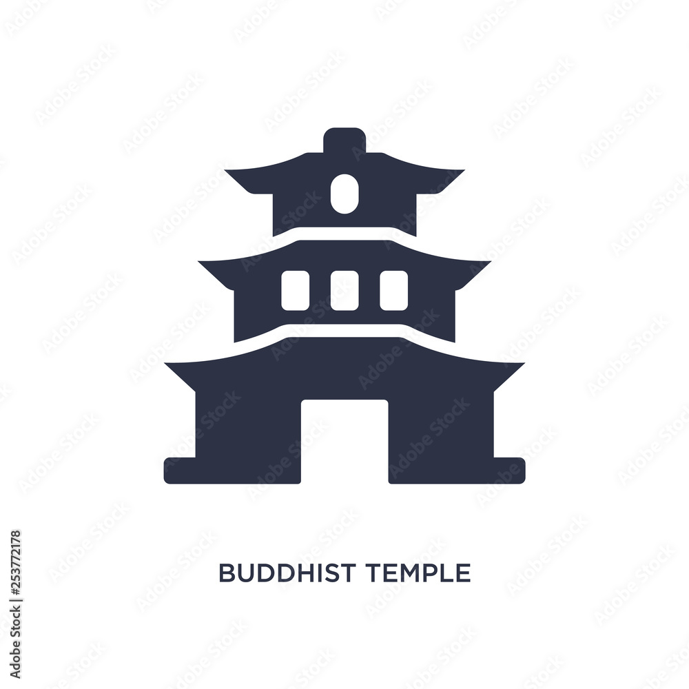 buddhist temple icon on white background. Simple element illustration ...