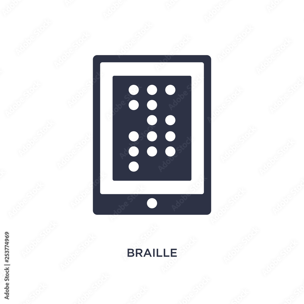 braille icon on white background. Simple element illustration from ...