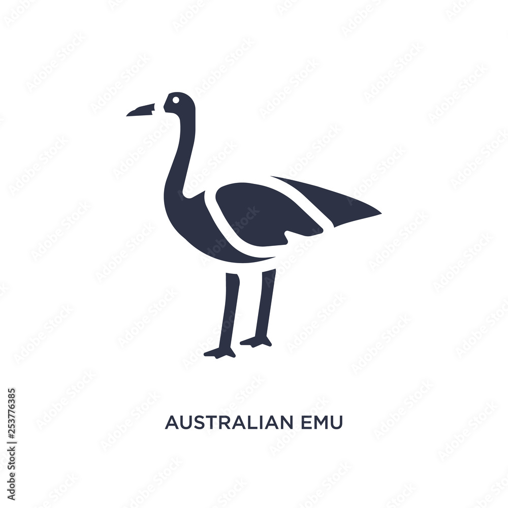australian emu icon on white background. Simple element illustration ...