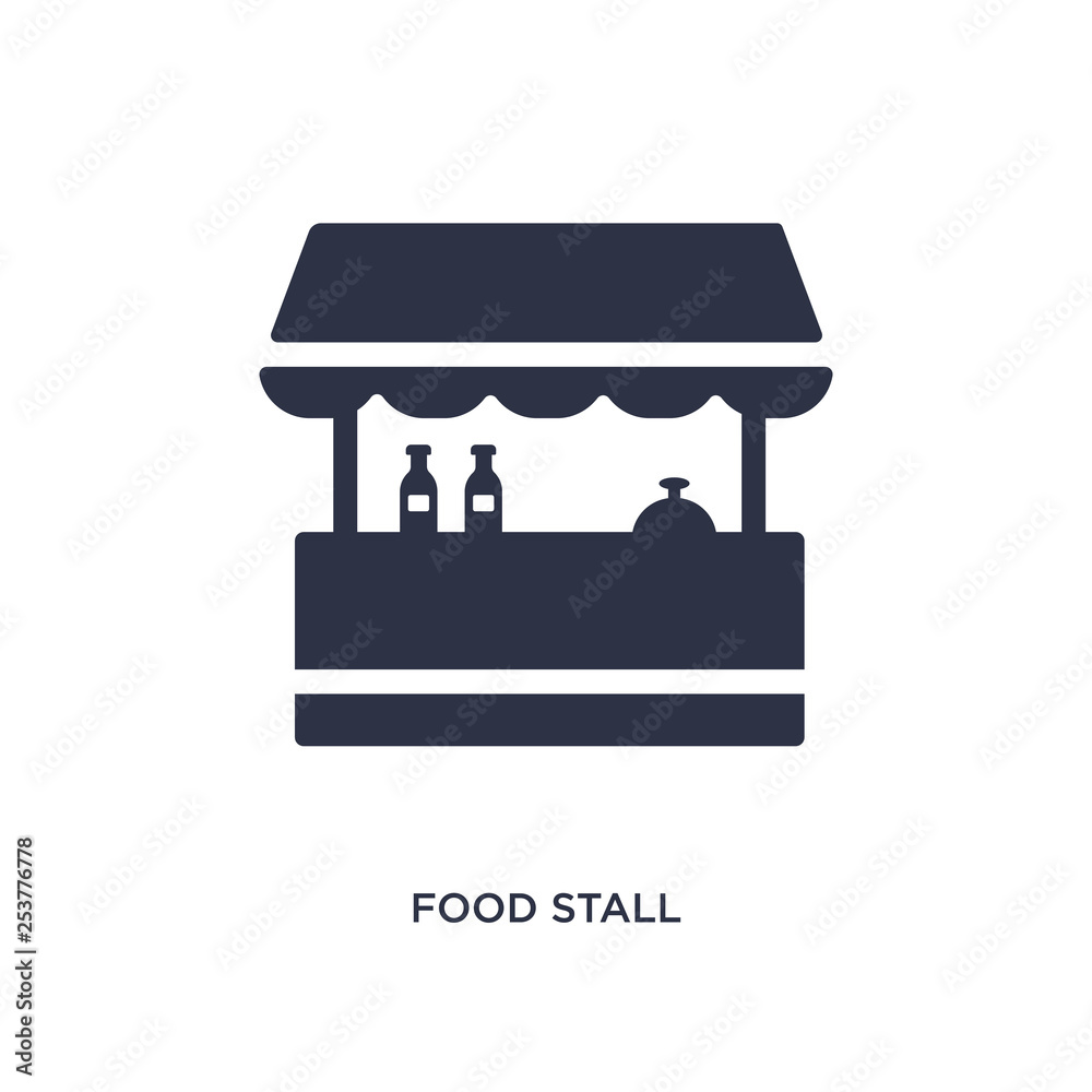 food stall icon on white background. Simple element illustration from ...