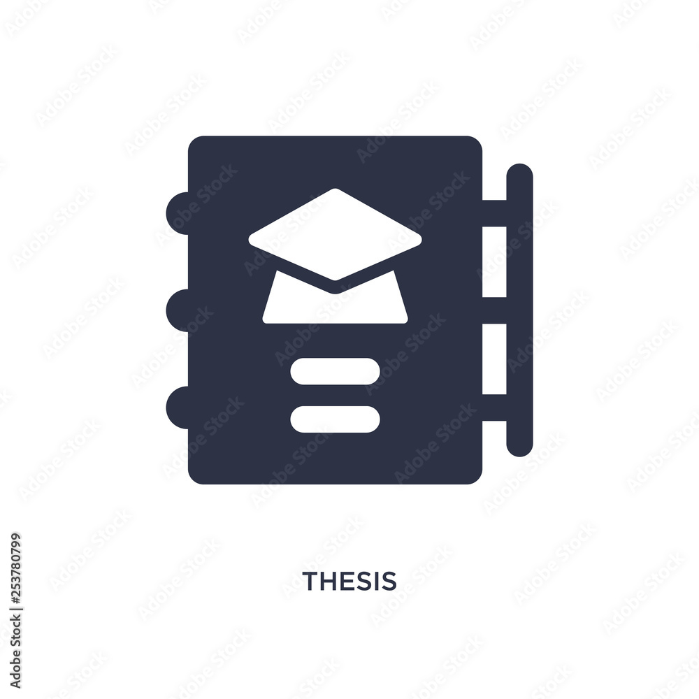 thesis icon on white background. Simple element illustration from ...