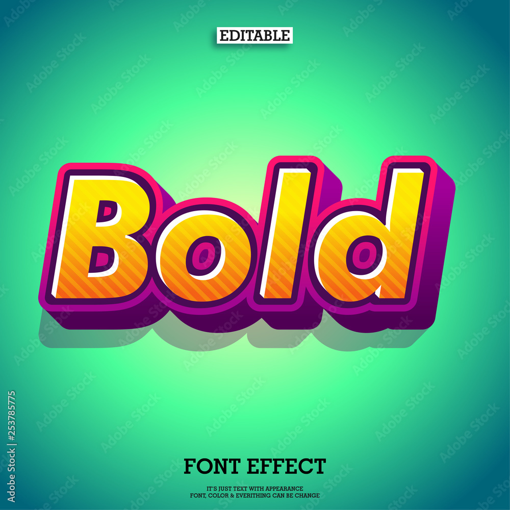 3d cartoon alphabet and friendly bold typeface font Stock Vector ...