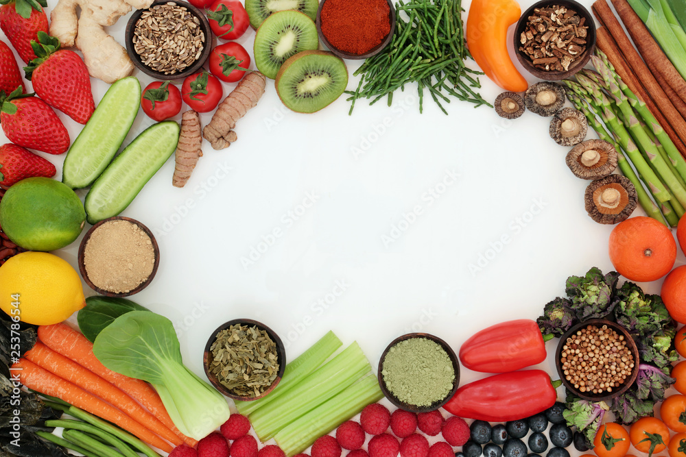 Fruit And Vegetables Border