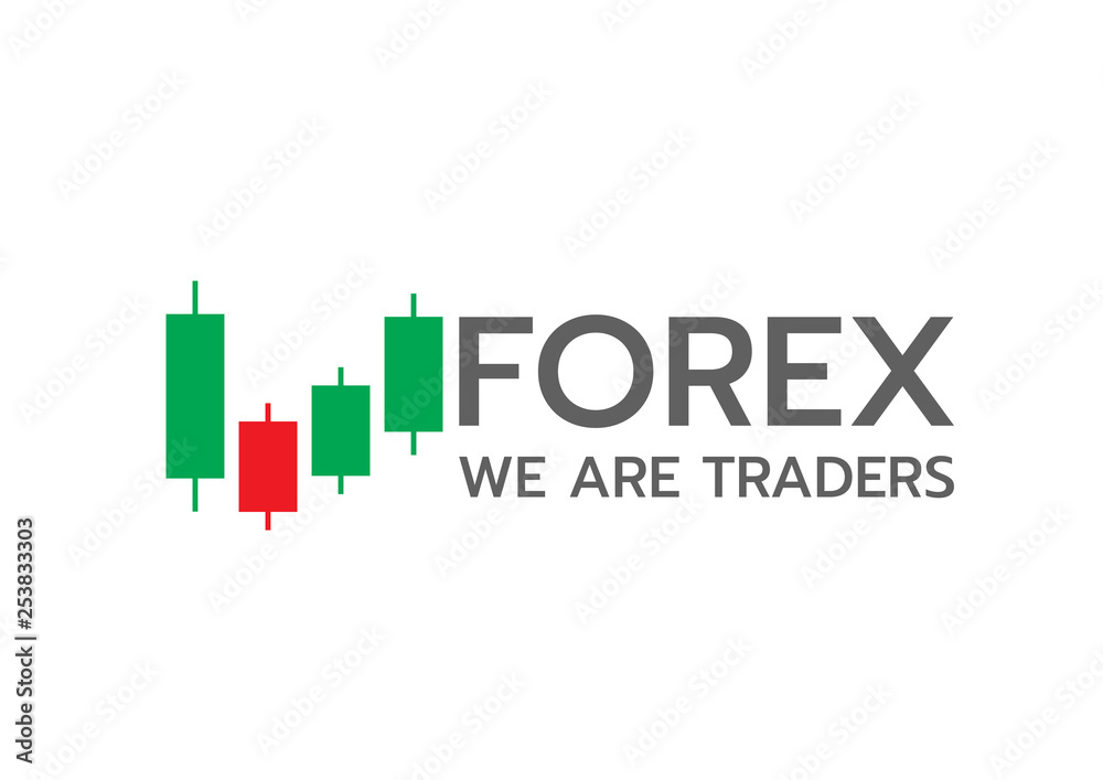Logo candlestick trading chart analyzing in forex Stock Vector | Adobe ...