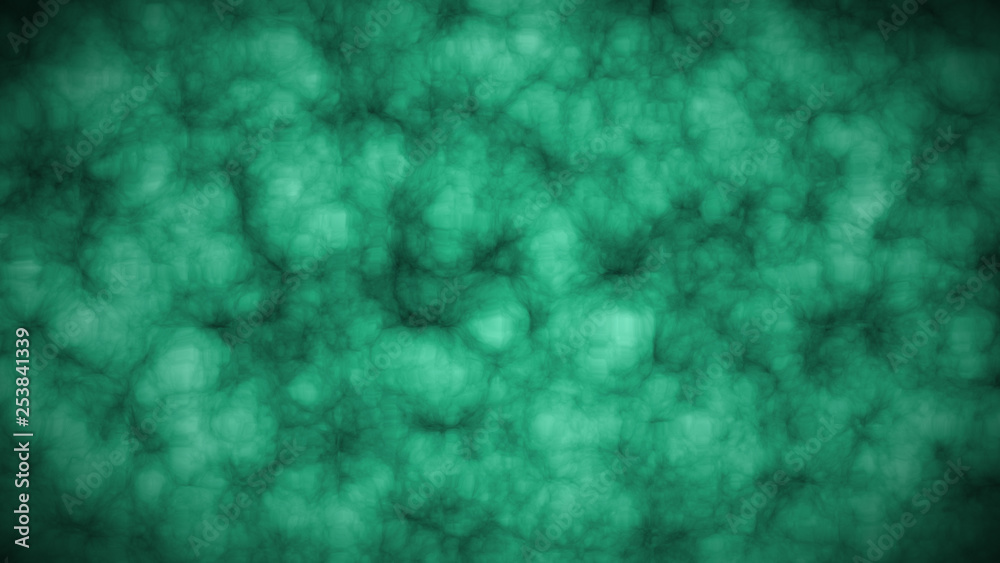 Abstract 2D art animation pieces of hues of green. 2D animation green ...