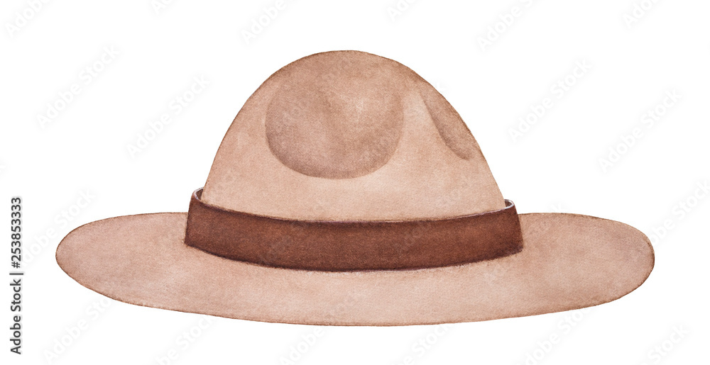 Light brown felt campaign hat. Part of uniform of Royal Canadian ...