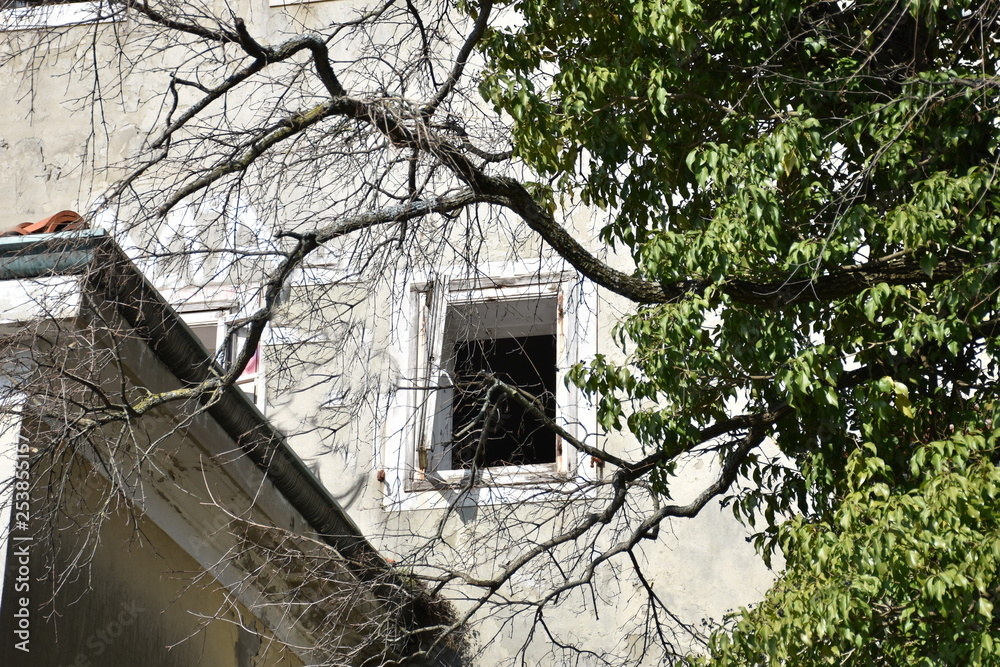 Hotel, Triest, Obelisco, Italien, geschlossen, gesperrt, verlassen ...