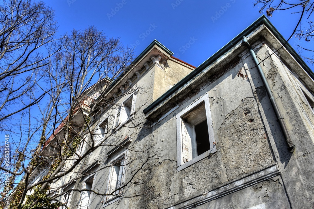 Hotel, Triest, Obelisco, Italien, geschlossen, gesperrt, verlassen ...