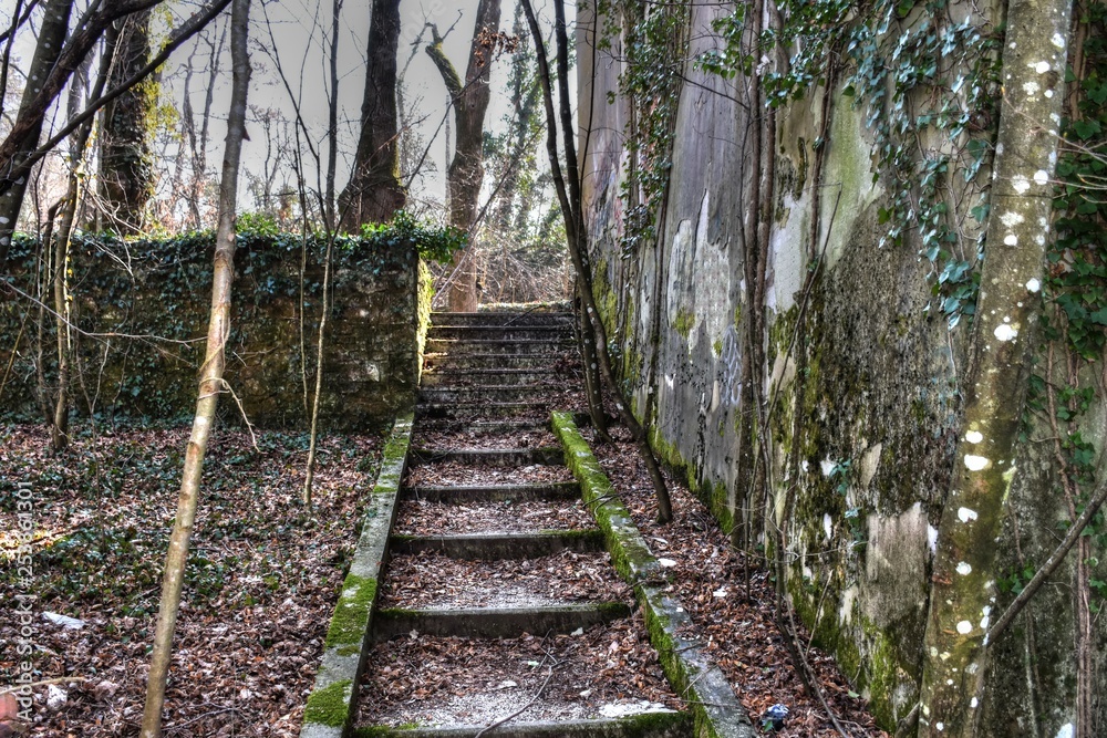 Hotel, Triest, Obelisco, Italien, geschlossen, gesperrt, verlassen ...