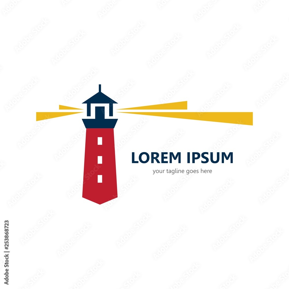 Modern Lighthouse Logo Template Stock Vector | Adobe Stock