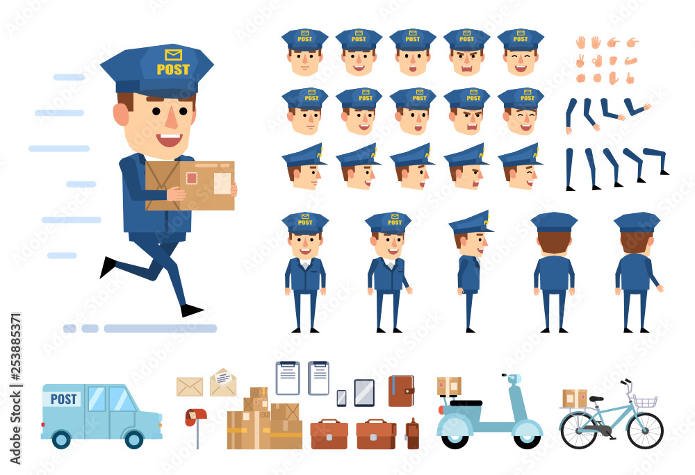 Postman creation kit. Create your own pose, action, animation. Various ...