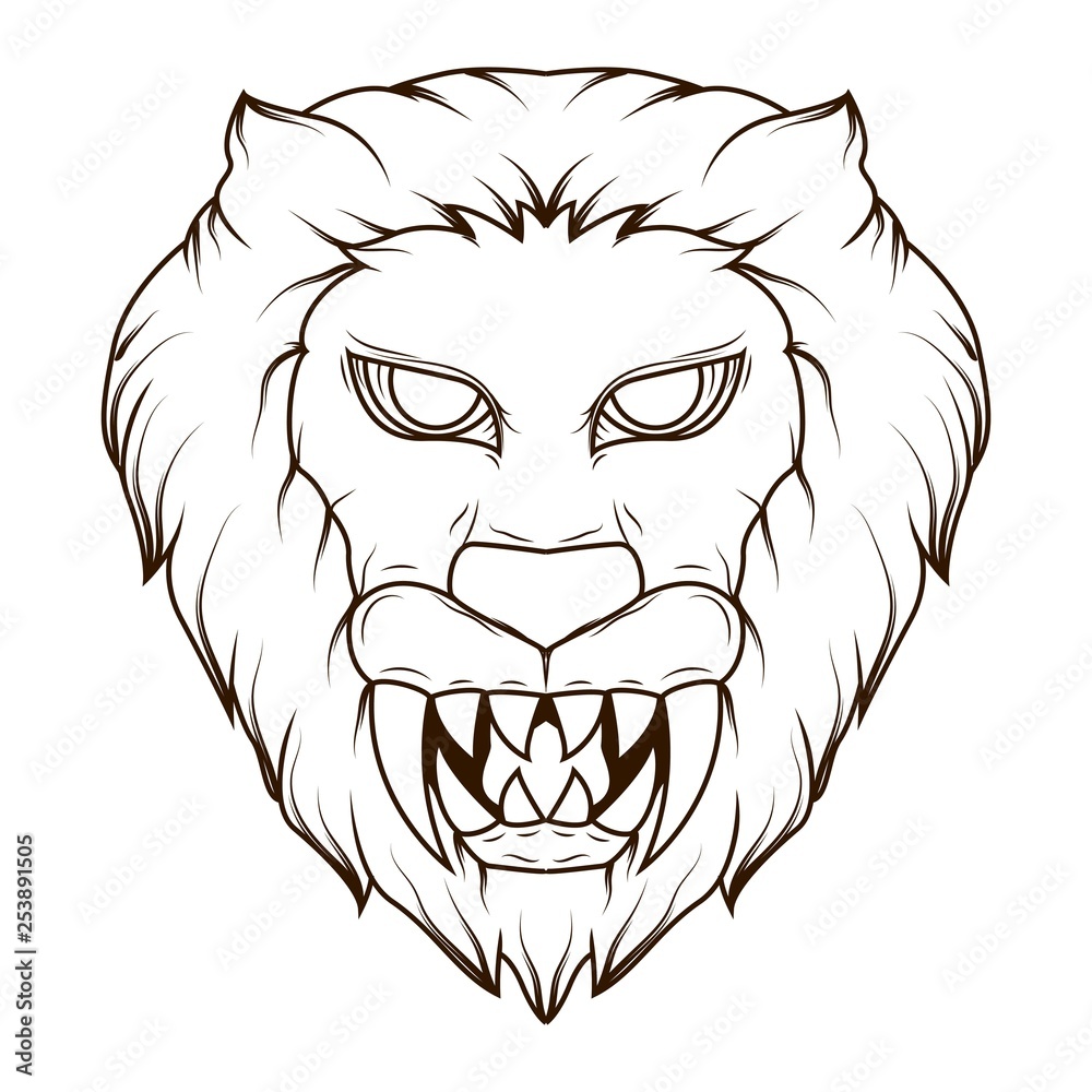 Lion Teeth Drawing