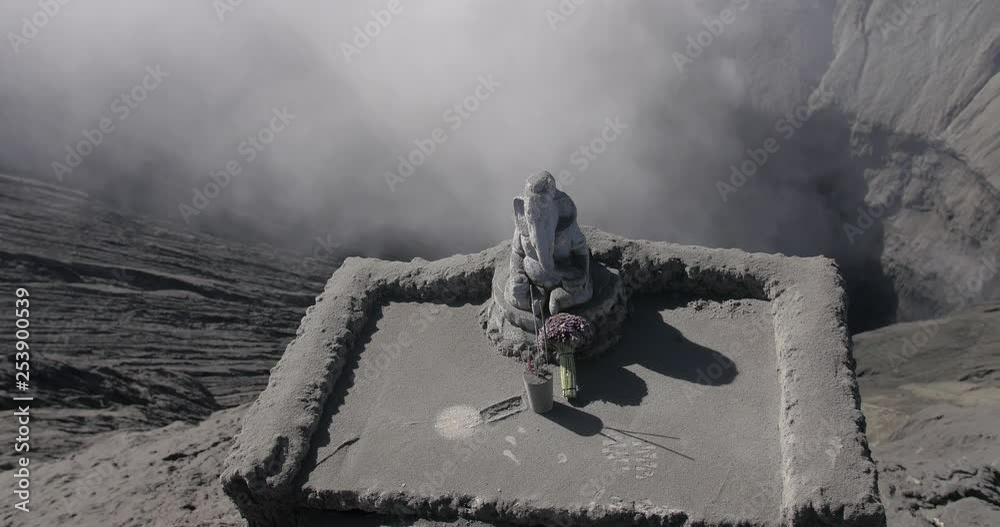 Ganesha Hindu god statue on the edge of Bromo crater Lord of Success on ...