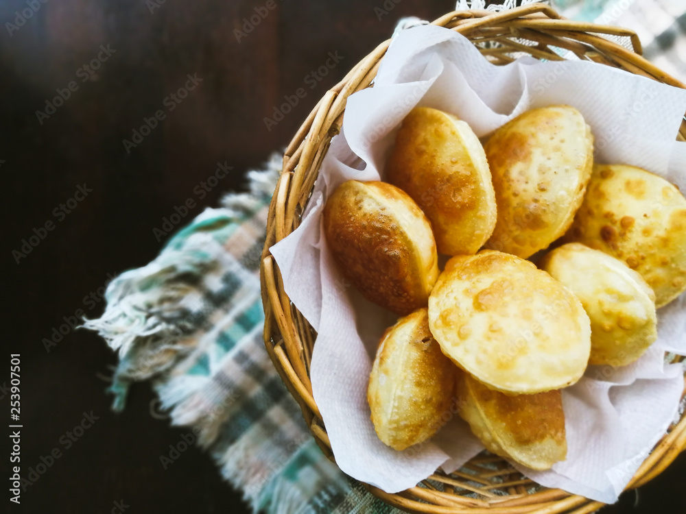 indian gujarati food puri or poori, khasta kachori,bedmi poori,stuffed ...