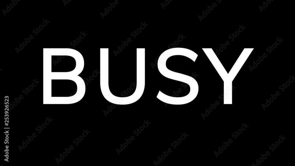 From the Glitch effect arises text BUSY. Then the TV turns off. Alpha ...