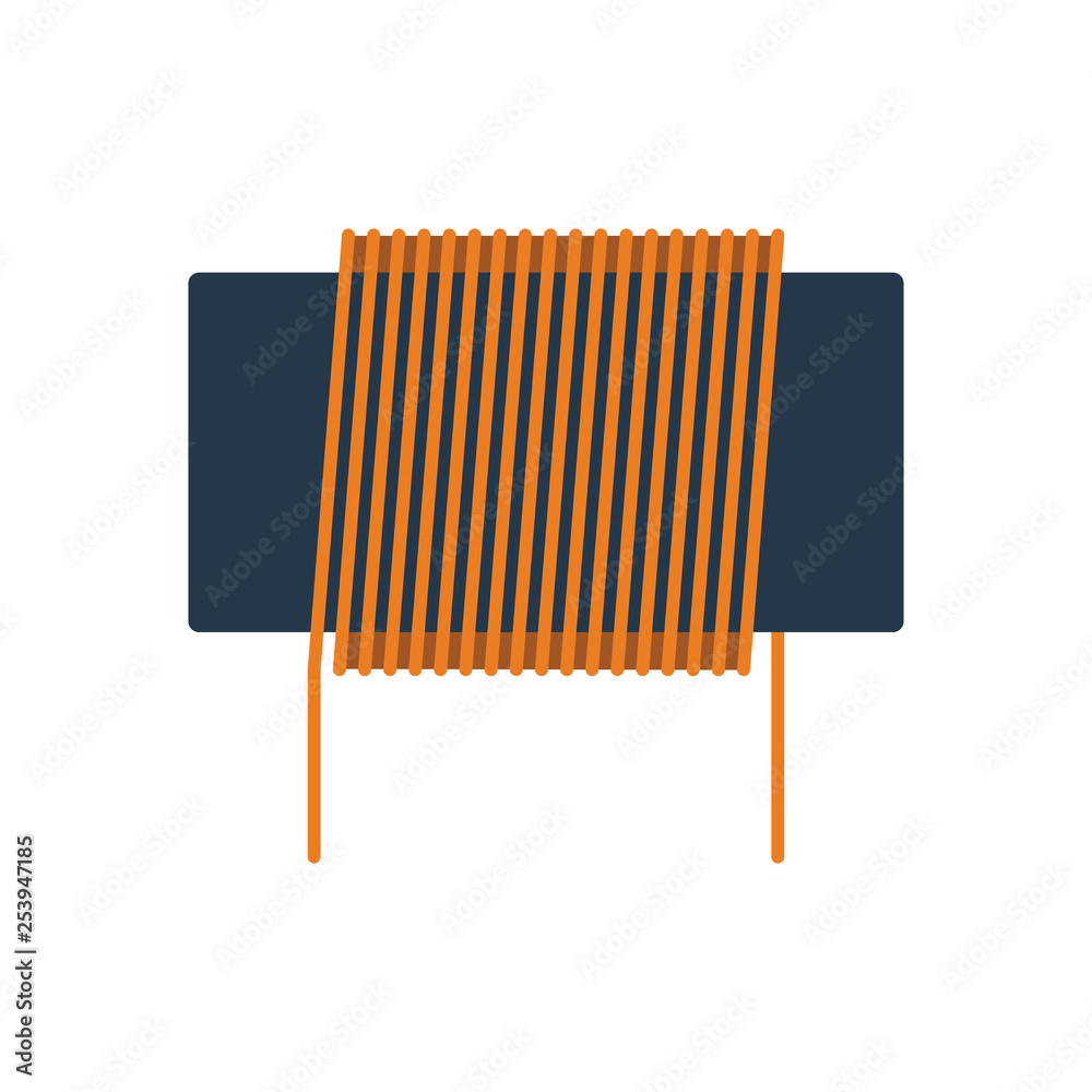 Inductor coil icon Stock Vector | Adobe Stock