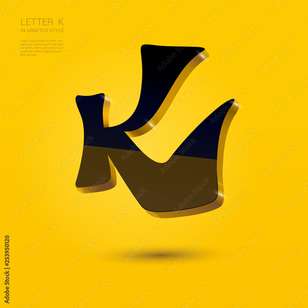 Vetor de Hip Hop Graffiti Font Vector. 3D, Black metal full english ...