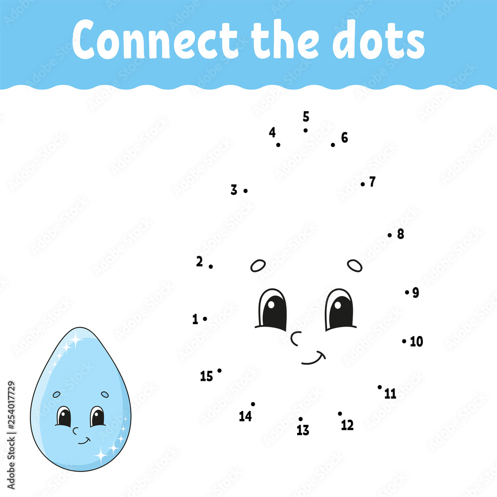 Dot to dot. Draw a line. Handwriting practice. Learning numbers for ...