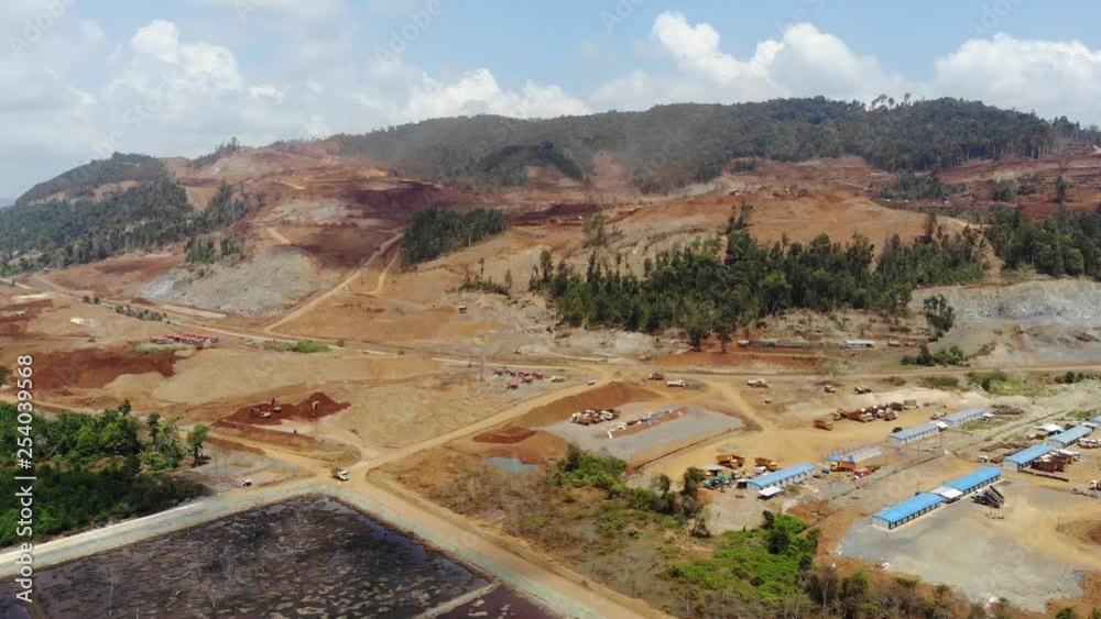 Video Stock Aerial view of mining and deforestation in the Philippines ...