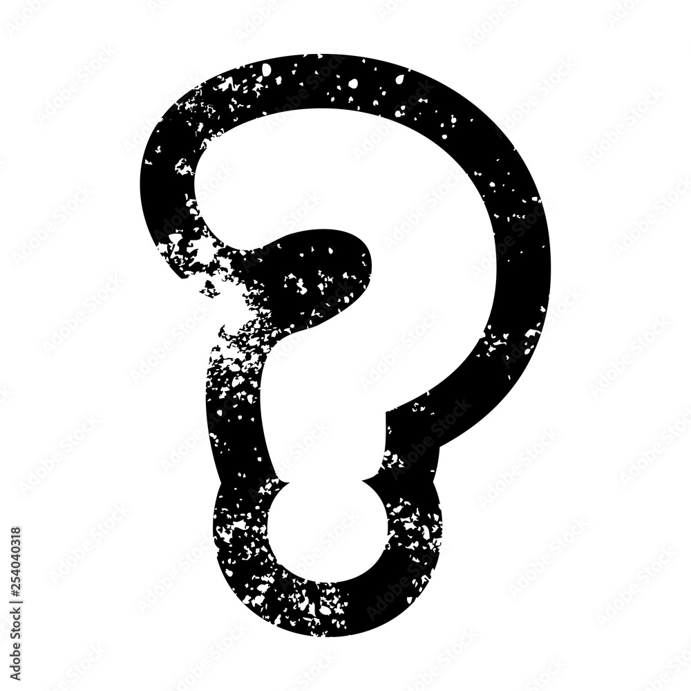 question mark distressed icon Stock Vector | Adobe Stock
