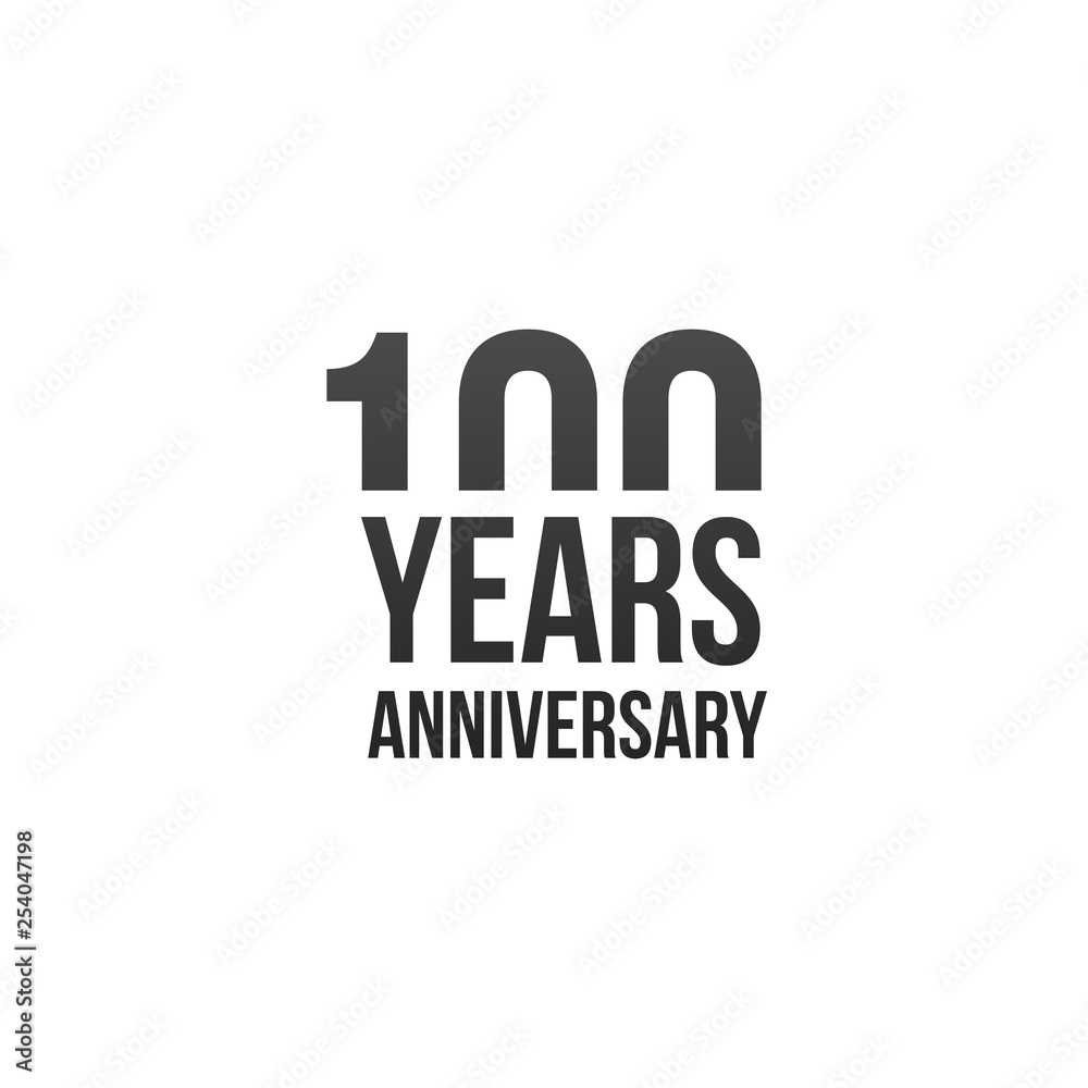 100 years anniversary design with simple design. Vector illustration ...