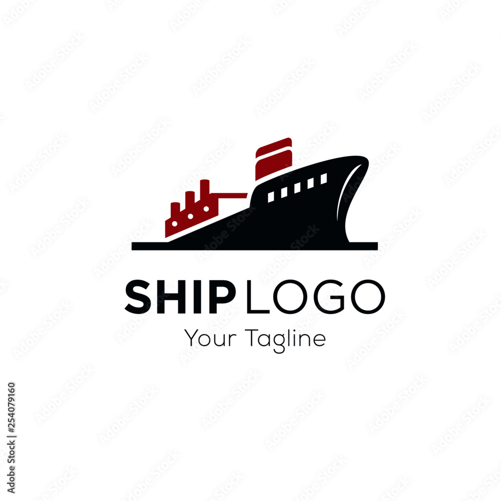 Cruise ship logo template Stock Vector | Adobe Stock