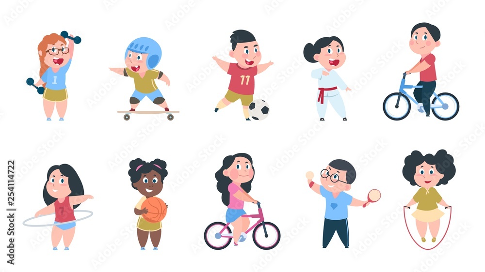 Kids Exercise Cartoon