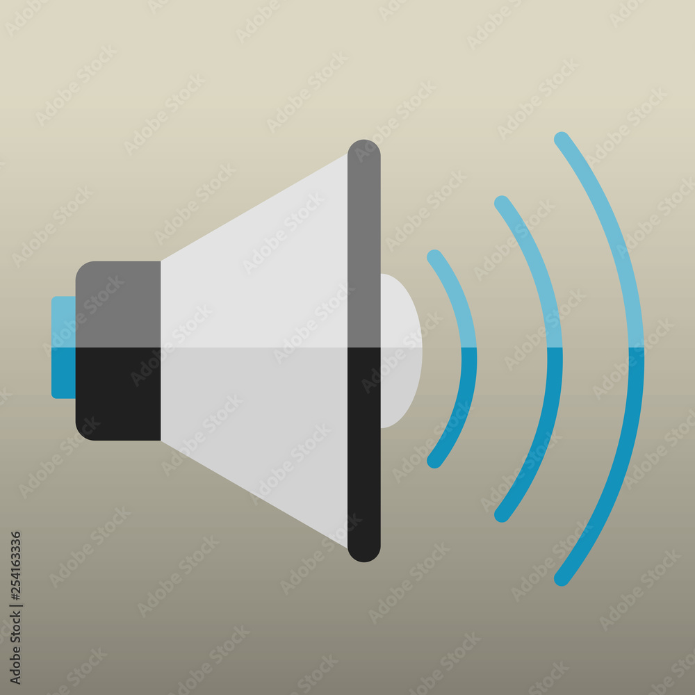 Speaker volume icon, audio voice sound symbol, media music, vector ...