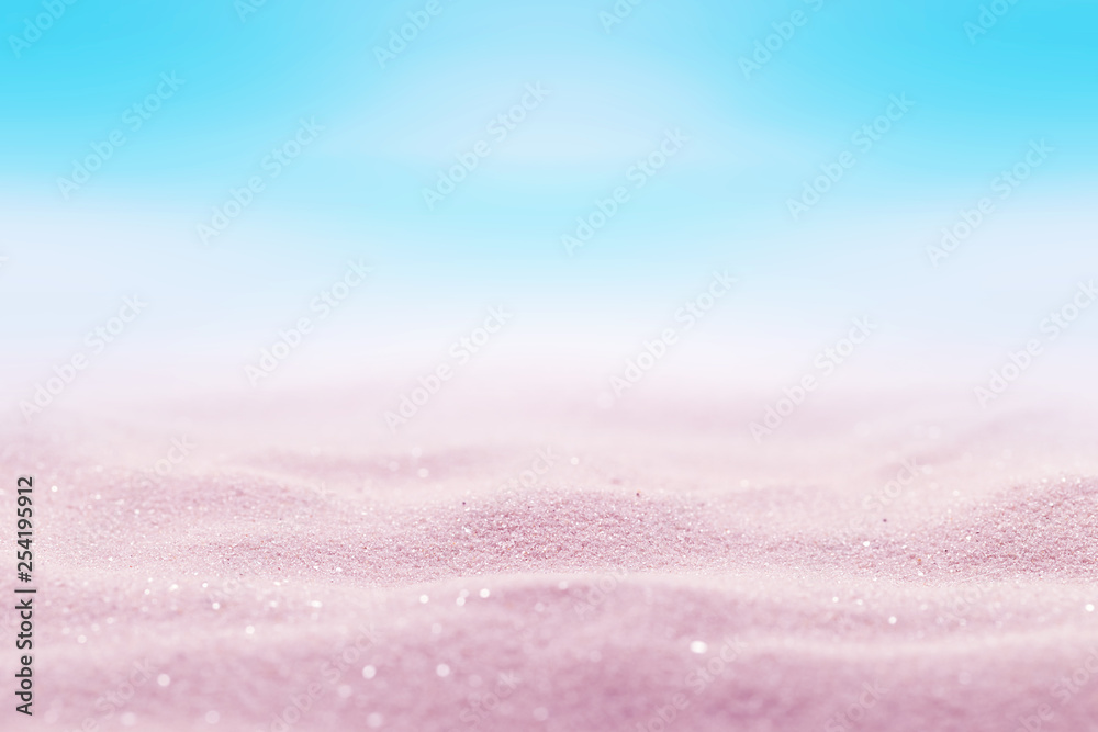Marine pink sand background. Beach holiday summertime. Stock Photo ...