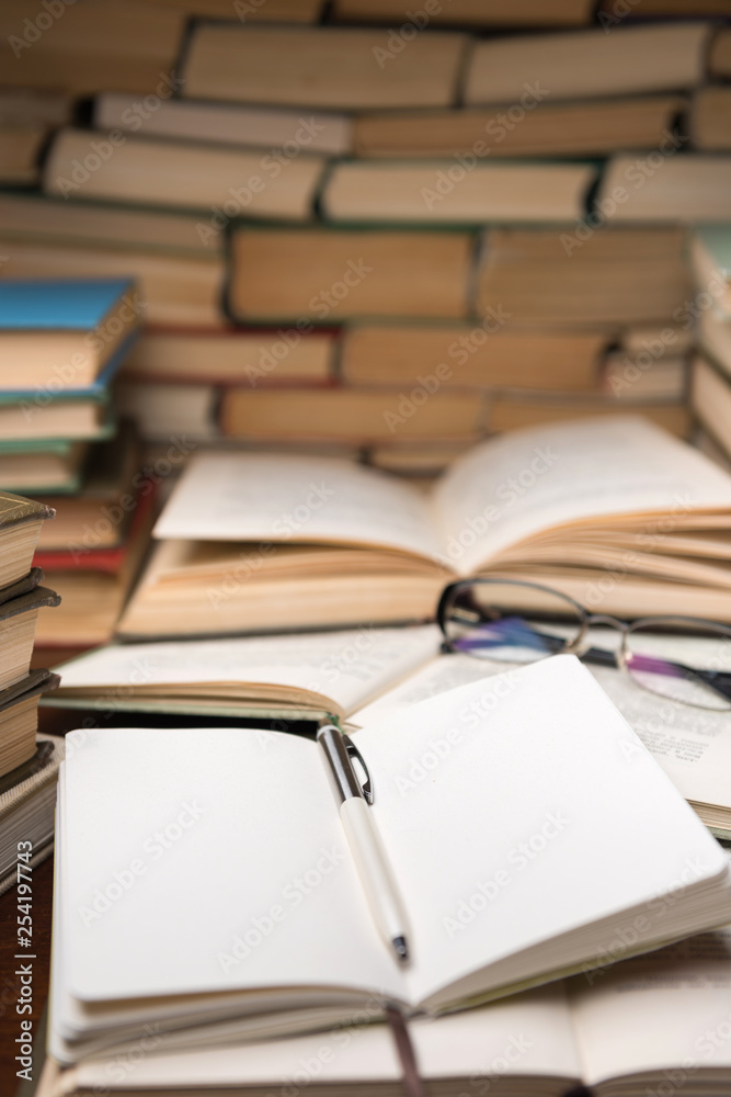 Stack Of Open Books