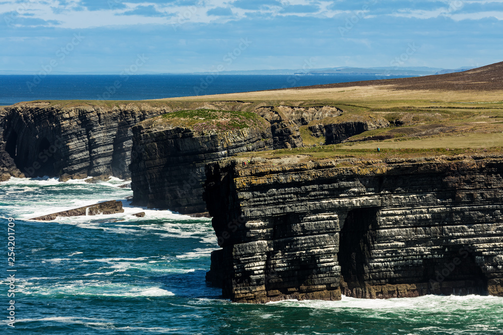 Cliffs of Loop Head, Kilbaha, Co. Clare, Ireland. Unique geological ...