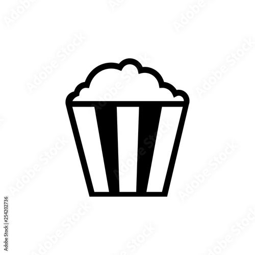 Black And White Popcorn Vector