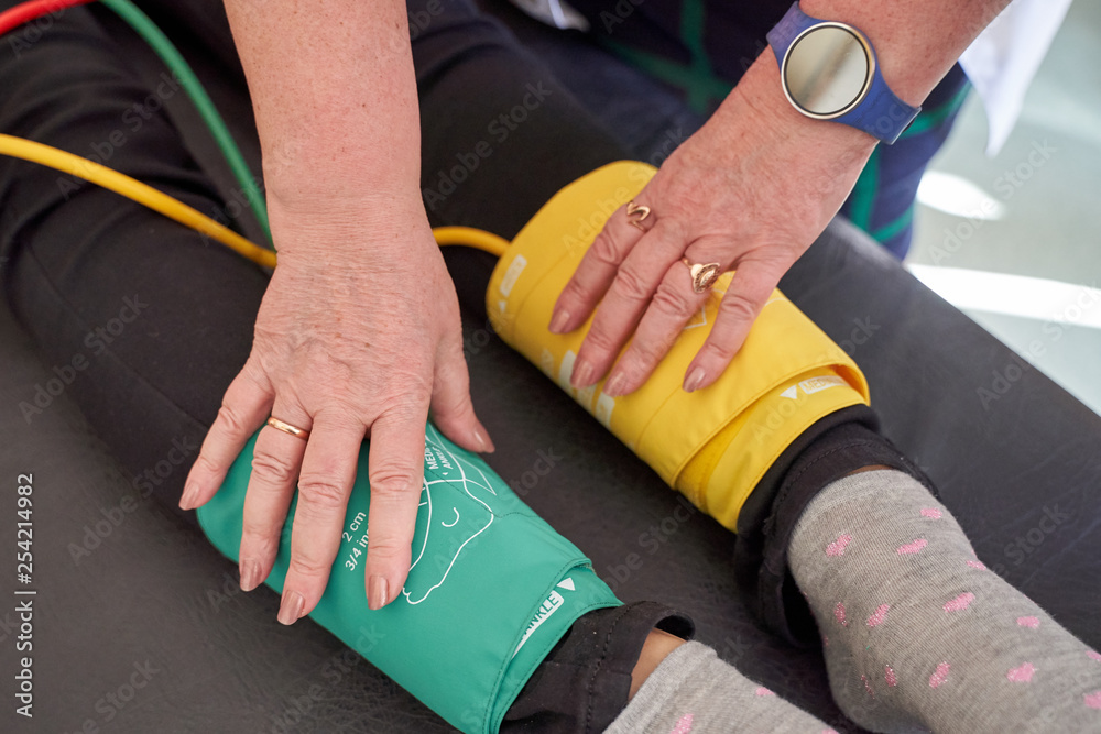 Peripheral artery disease measuring for patient ankle brachial index ...