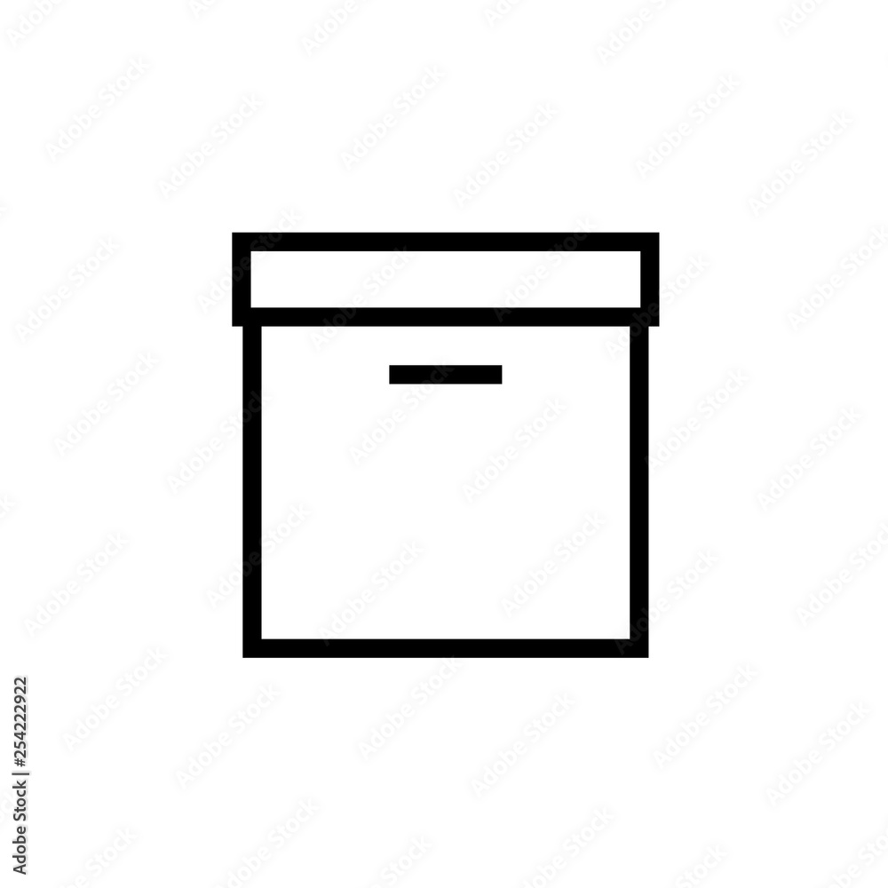 Message archive or document archive line art vector icon for apps and ...