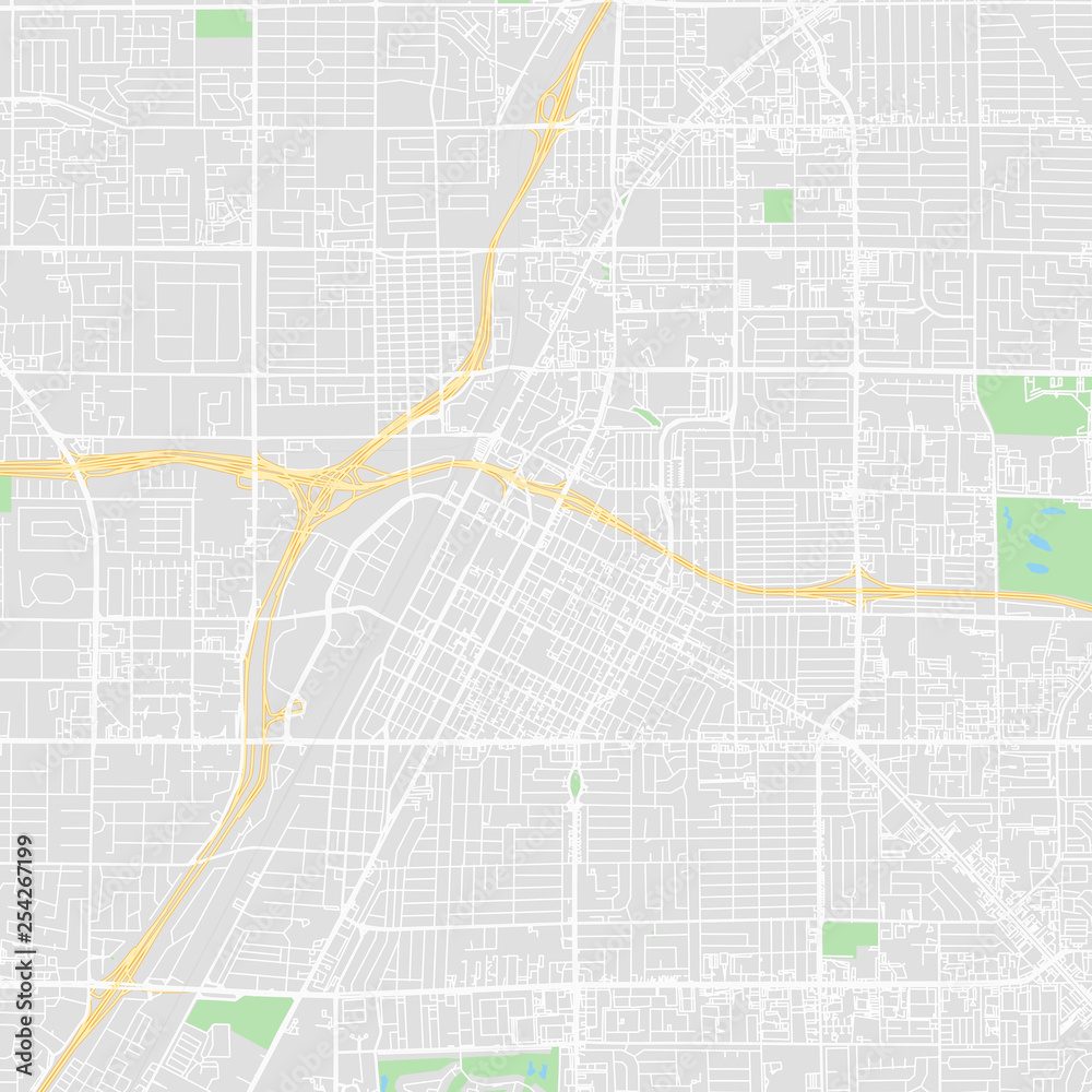 Downtown vector map of Las Vegas, United States Stock Vector | Adobe Stock