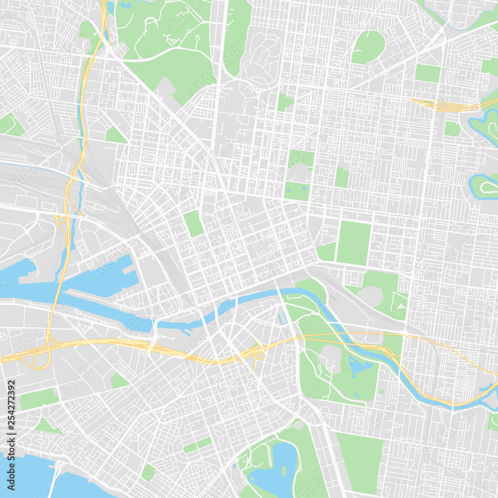 Downtown vector map of Melbourne, Australia Stock Vector | Adobe Stock