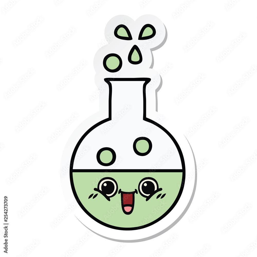 Cute Cartoon Test Tube