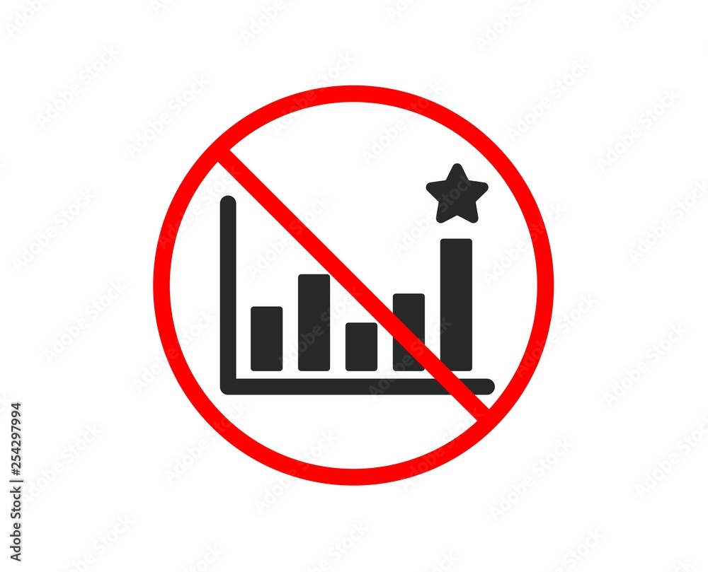 No or Stop. Efficacy icon. Business chart sign. Analysis graph symbol ...