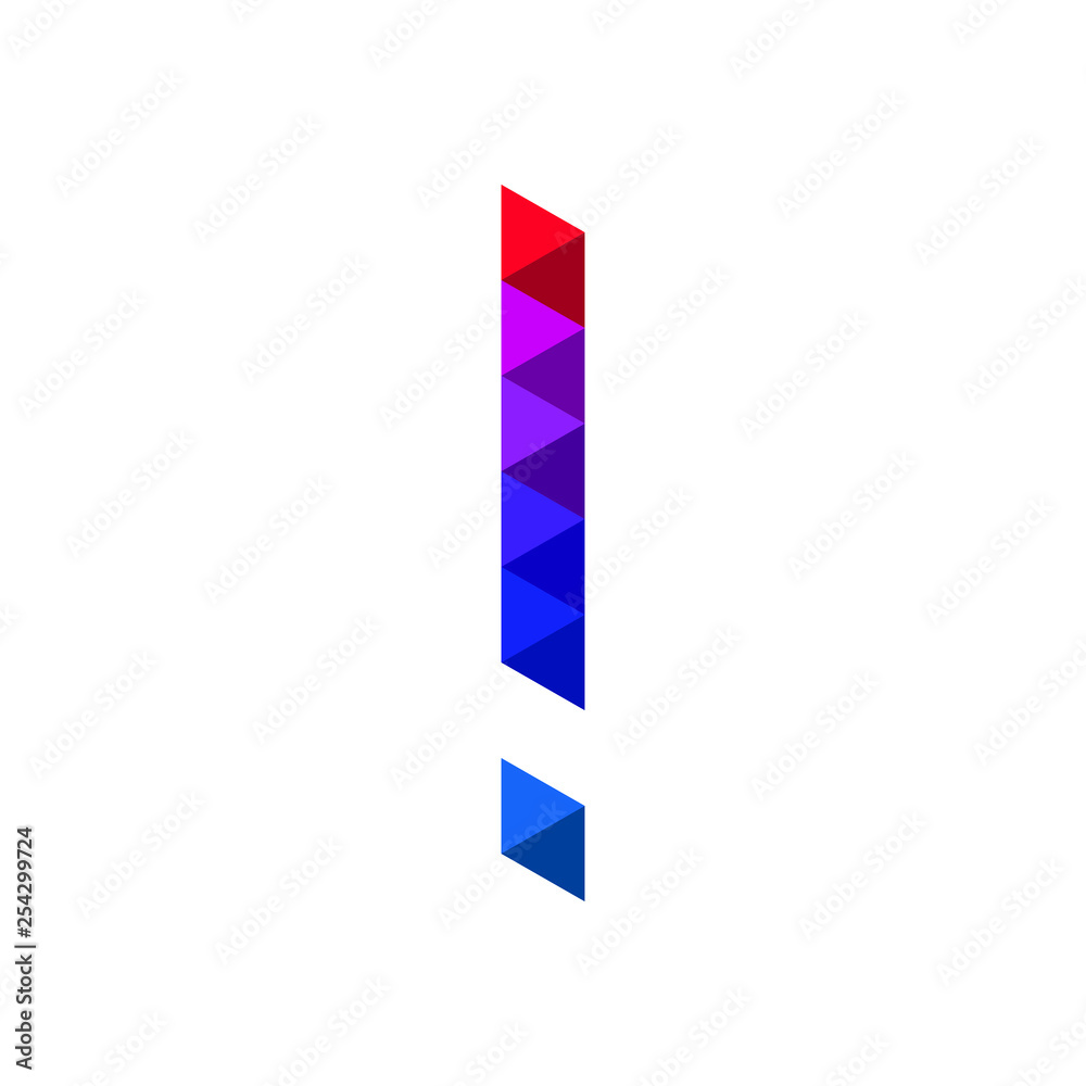 Punctuation Mark Polygon Style Colorful Modern Font Alphabet Logo ...