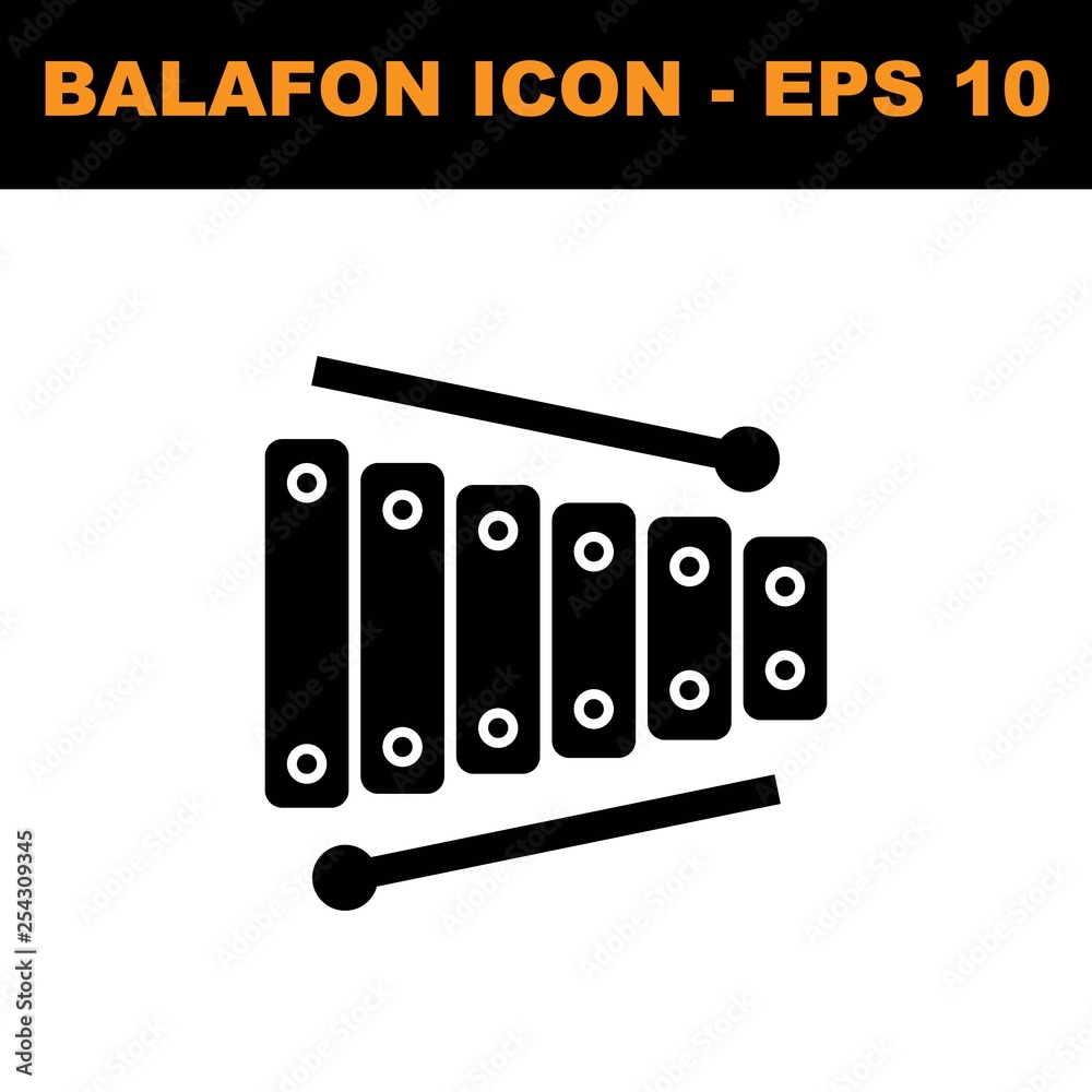 Simple Balafon icon in trendy flat style isolated on white background ...